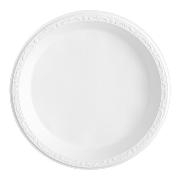 Ecopax 10" White / Ivory Mineral-Filled Polypropylene Plate - 400/Case