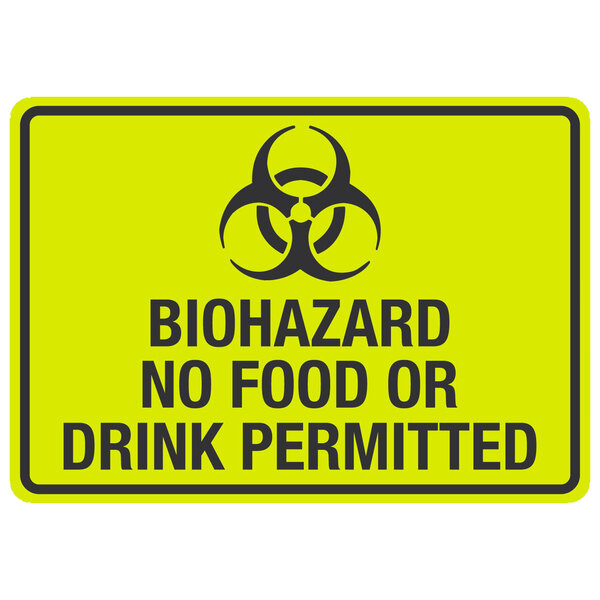 Lavex "Biohazard / No Food Or Drink Permitted" Engineer-Grade ...
