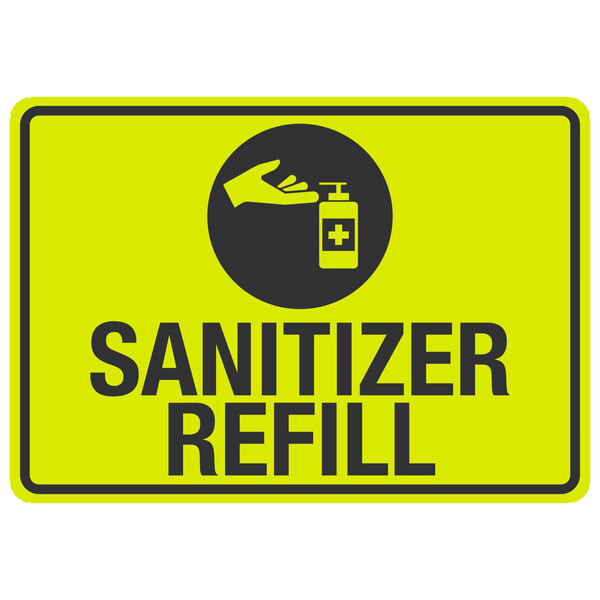 "Sanitizer Refill" Engineer-Grade Reflective Black / Yellow Aluminum ...