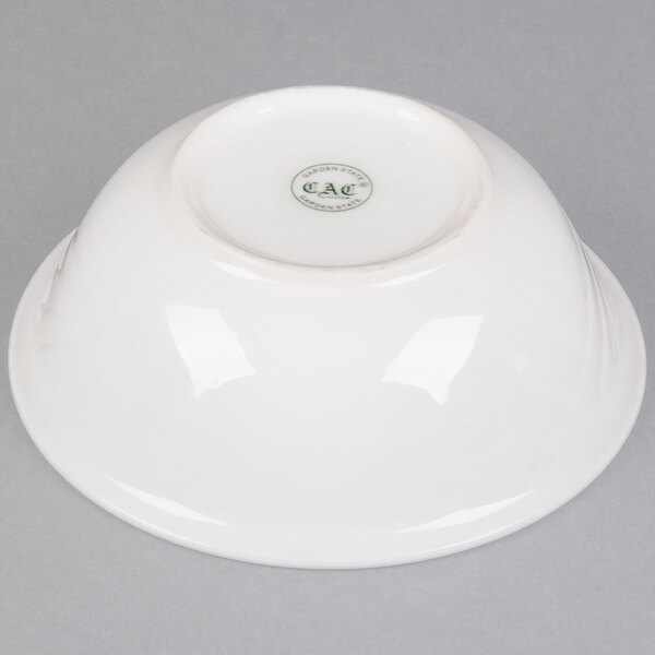 CAC GAD-15 Garden State 12.5 oz. Bone White Porcelain Nappie - 36/Case