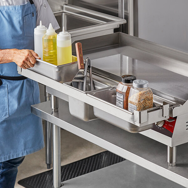 Universal 36" Griddle Condiment / Ingredient Rail
