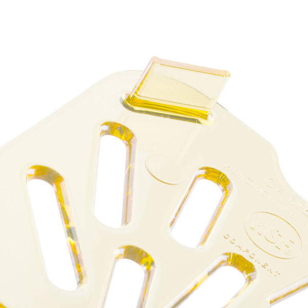 Cambro 40HPD150 1/4 Size Amber High Heat Drain Tray