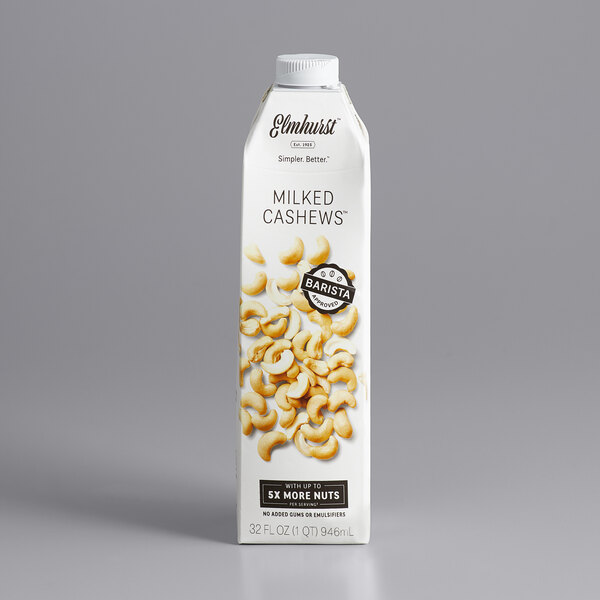 Elmhurst's Cashew Milk - 6/Case of 32 oz. Containers