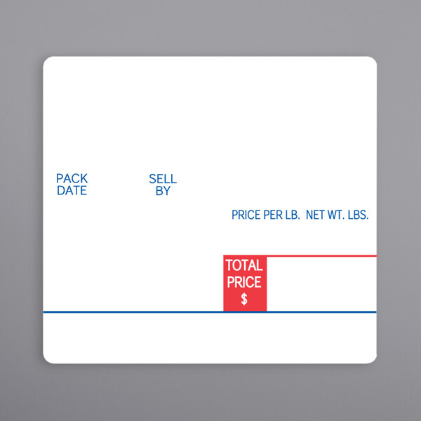 Digi 1539 60 mm x 55 mm White Pre-Printed Equivalent Scale Label Roll ...