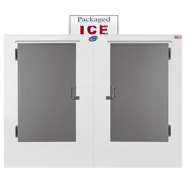 Leer 85CS-R290 84" Outdoor Cold Wall Ice Merchandiser with Straight ...