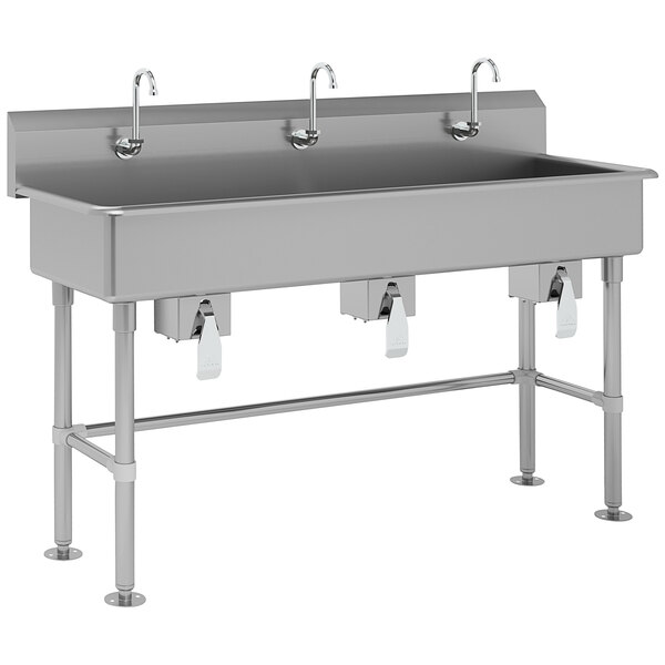 Advance Tabco FC-FM-60KV 16-Gauge Multi-Station Hand Sink with 8" Deep ...
