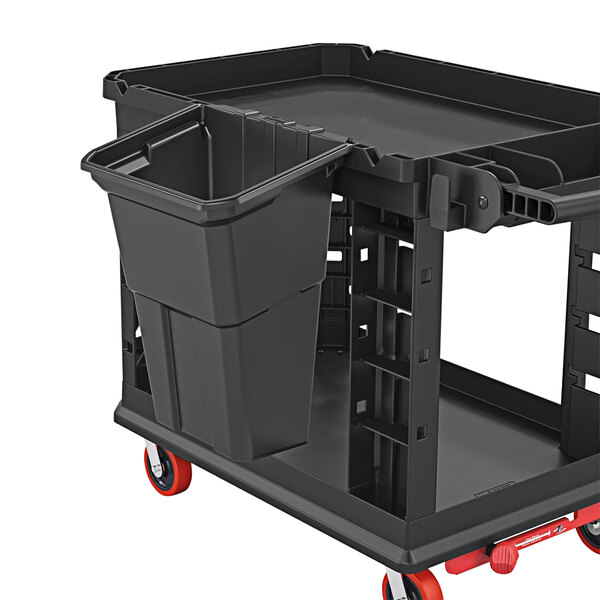 Suncast BIN17222 8 Gallon Black Waste Bin for Utility Carts - 2/Pack