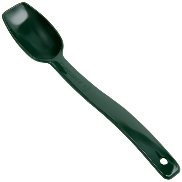 Carlisle 446008 .5 oz. Forest Green Solid Salad Bar / Buffet Spoon