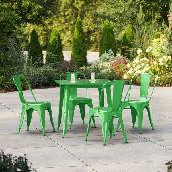 Lancaster Table & Seating Alloy Series 31 1/2" x 31 1/2" Jade Green ...