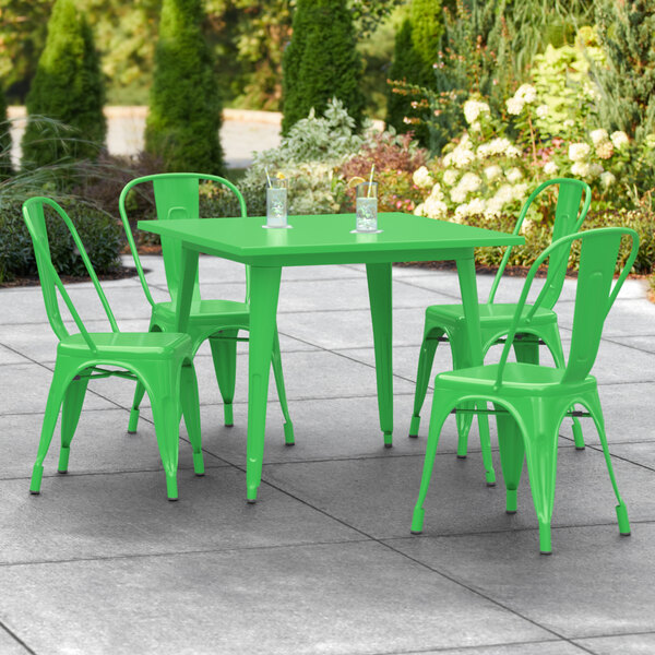 Lancaster Table & Seating Alloy Series 36" x 36" Green Standard Height ...