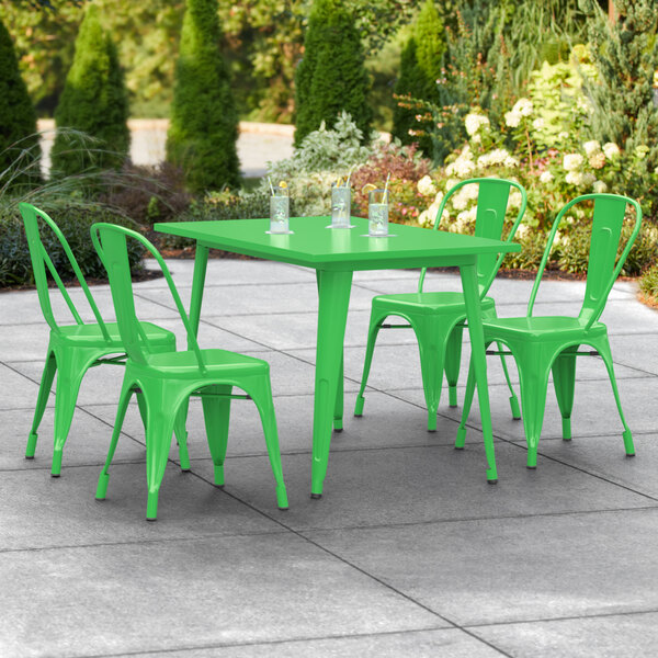 Lancaster Table & Seating Alloy Series 47 1/2" x 29 1/2" Green Standard ...