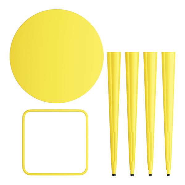 Lancaster Table & Seating Alloy Series 30" Round Citrine Yellow Bar ...