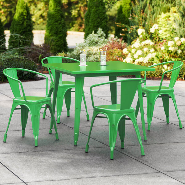 Lancaster Table & Seating Alloy Series 35 1/2" x 35 1/2" Green Standard ...