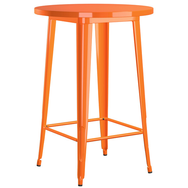 Lancaster Table & Seating Alloy Series 30" Round Orange Bar Height ...