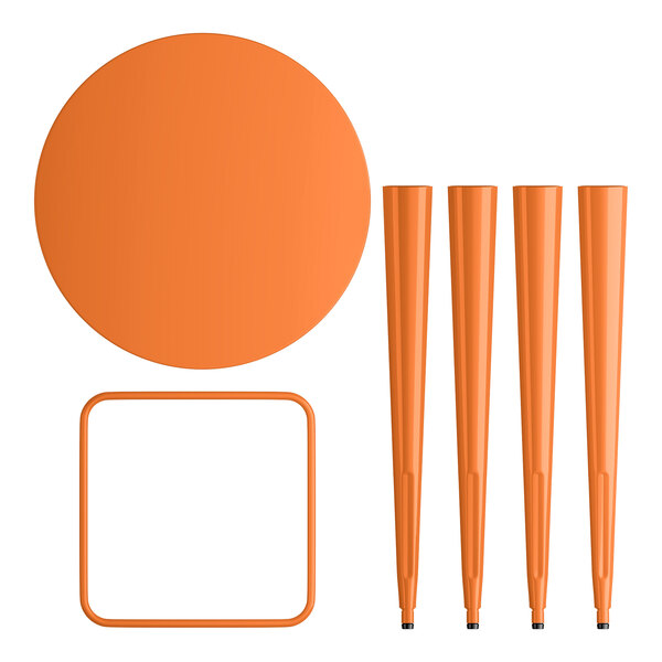 Lancaster Table & Seating Alloy Series 30" Round Amber Orange Bar ...