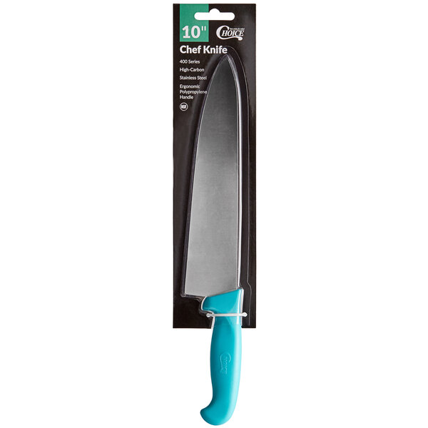 Choice 10" Chef Knife with Neon Blue Handle