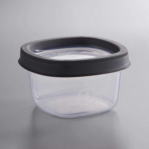 Ball 8 oz. Half-Pint Clear Round Plastic Freezer Jar with Leak ...