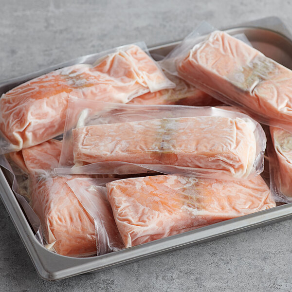 Seamazz Atlantic Salmon 6 oz. Fillets - 10 lb. Case