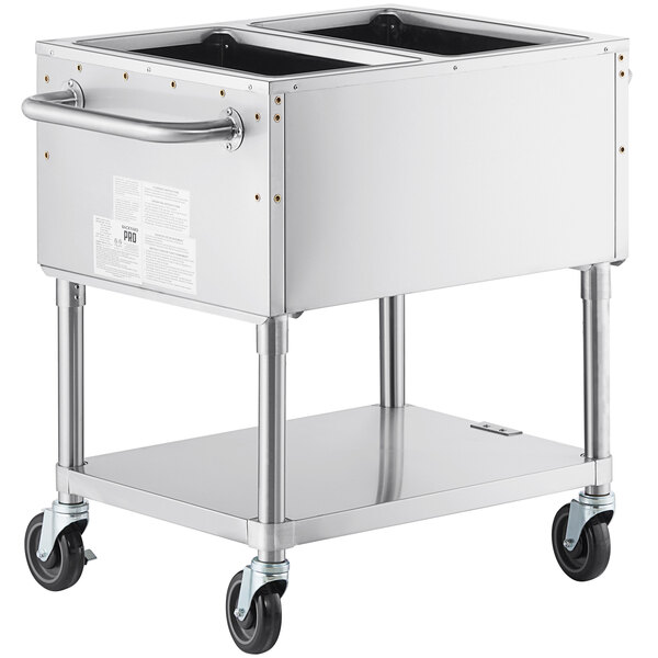 Backyard Pro Two Pan Open Well Mobile Liquid Propane Outdoor Steam ...