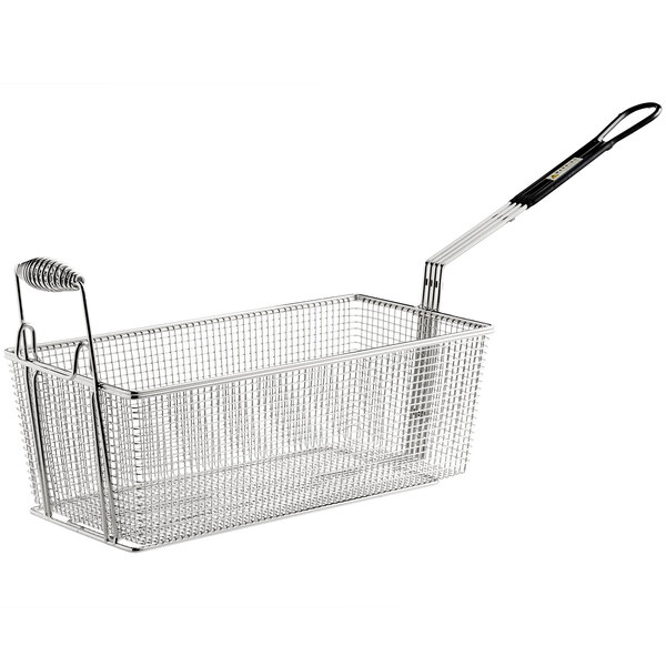 16 3/4" x 8 1/2" x 5 7/8" Fryer Basket with Front Hook