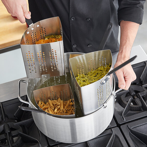 Choice 5-Piece Vegetable and Pasta Cooker Set with 20 Qt. Aluminum Pot ...