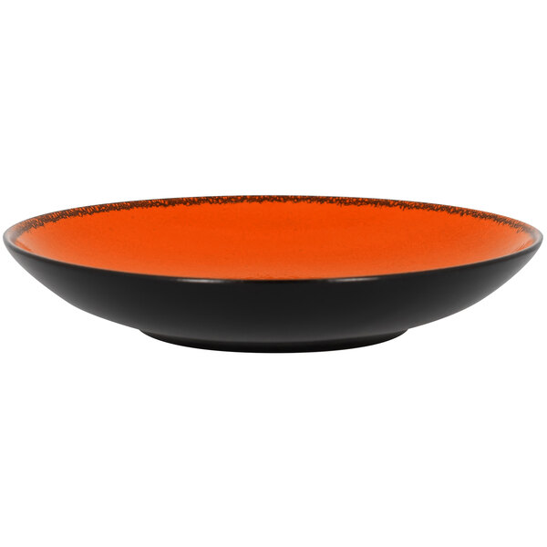 RAK Porcelain FRNNDP23OR Fire 9 1/16" Orange Deep Porcelain Coupe Plate ...