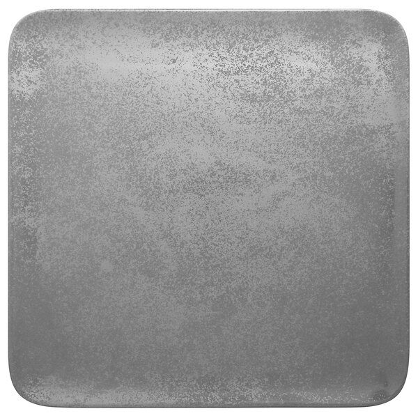 RAK Porcelain SHAUSP33 Shale 13" Grey Square Coupe Porcelain Plate - 6/Case