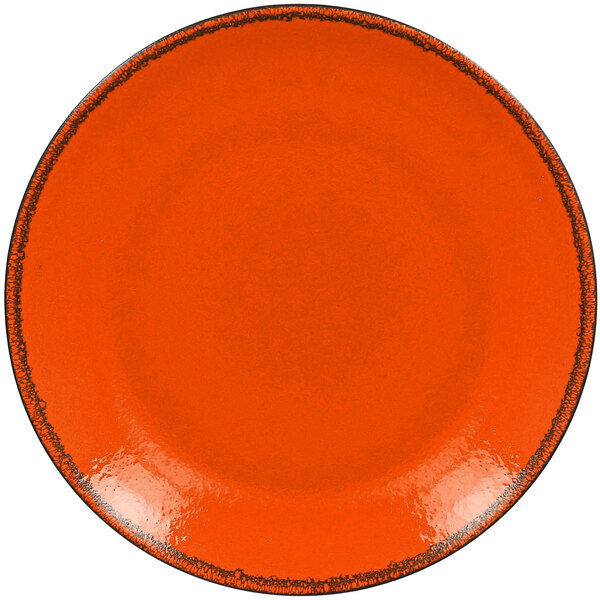 RAK Porcelain FRNNPR18OR Fire 7 1/8" Orange Flat Porcelain Coupe Plate ...