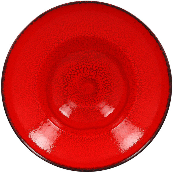 RAK Porcelain FRCLXD26RD Fire 10 1/4" Red Round Wide Rim Extra Deep ...