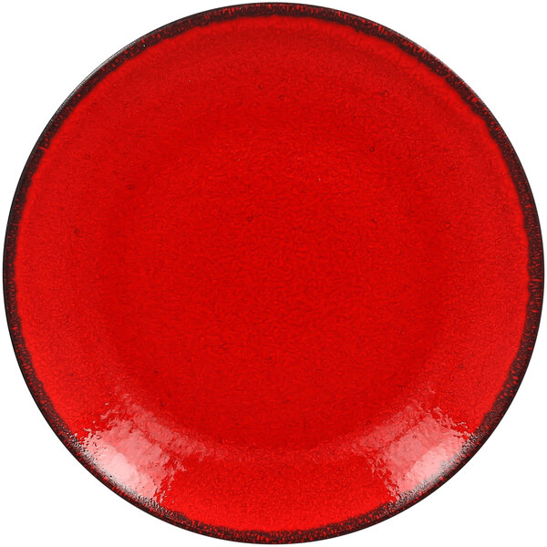 RAK Porcelain FRNNPR18RD Fire 7 1/8" Red Flat Porcelain Coupe Plate ...
