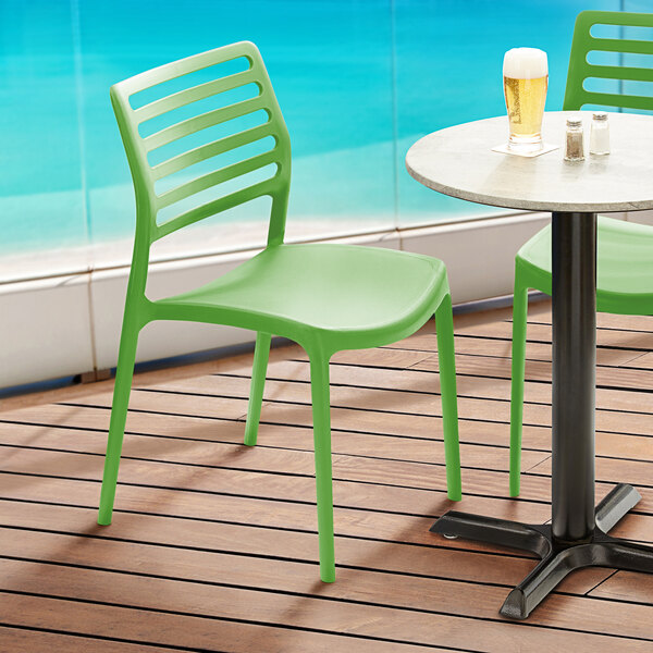 Lancaster Table & Seating Allegro Pistachio Stackable Resin Side Chair