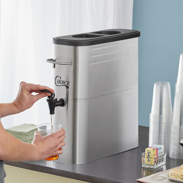 Choice ITD4-GS 4 Gallon Slim Iced Tea Dispenser