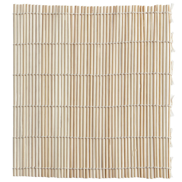 Emperor's Select 10 1/2" x 10 1/2" Natural Bamboo Sushi Rolling Mat