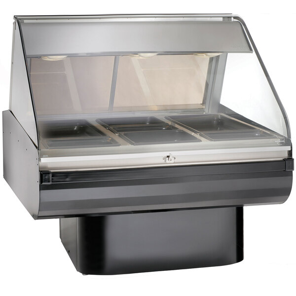 Alto-Shaam PD2SYS-48 BK Black Heated Display Case with Curved Glass and ...