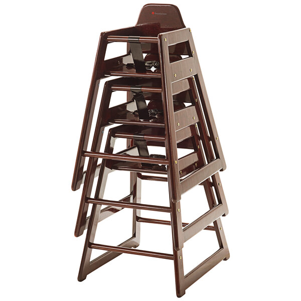 Foundations 4522856 NeatSeat Stackable Hardwood High Chair with Antique ...