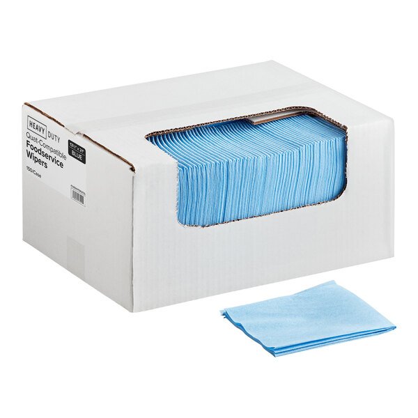 Choice Heavy Duty 13 1/2" x 21" Blue Medium-Duty Quat Compatible ...