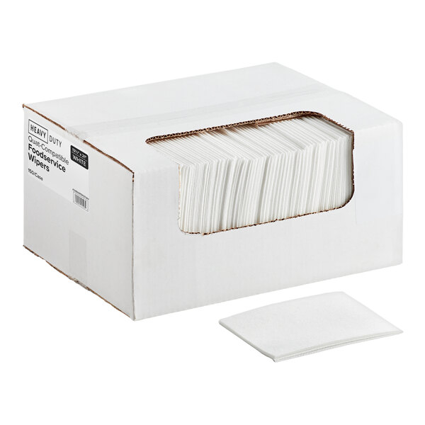 Choice Heavy Duty 13 1/2" x 21" White Medium-Duty Quat Compatible ...