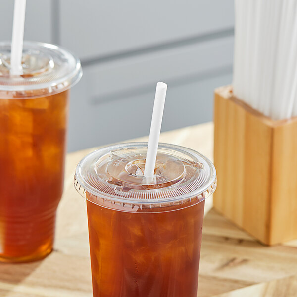 Choice 10" Giant White Wrapped Straw - 2000/Case