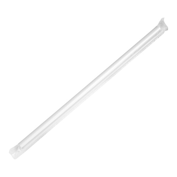 Choice 10" Giant White Wrapped Straw - 2000/Case
