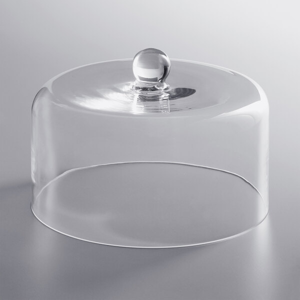 Acopa 9 1/2" x 7" Clear Glass Round Cake Cover