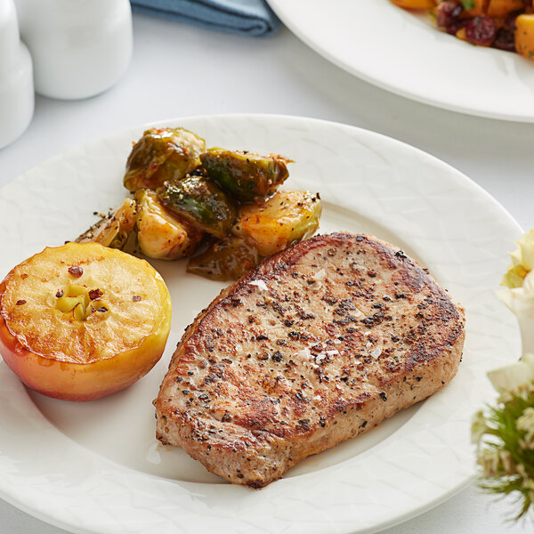 Hatfield Premium Reserve 6 oz. All-Natural Ribeye Pork Steak - 20/Case