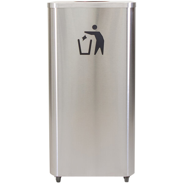 Ex-Cell Kaiser LDW-24 SS 24 Gallon Stainless Steel Rectangular Waste ...