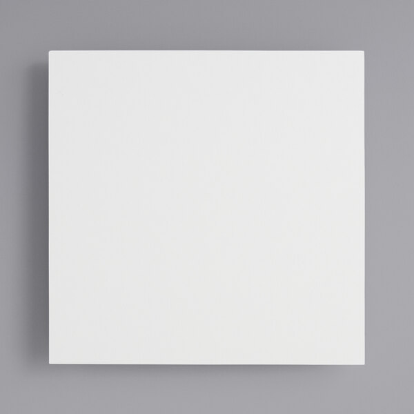 10" x 10" White Square Melamine-Coated Wood Cake Board with Feet