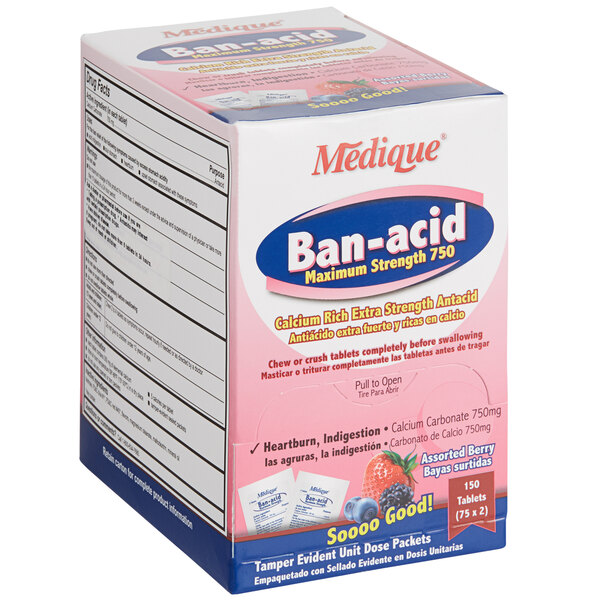 Medique 28536 Ban-Acid Calcium Rich Extra Strength Antacid Tablets ...