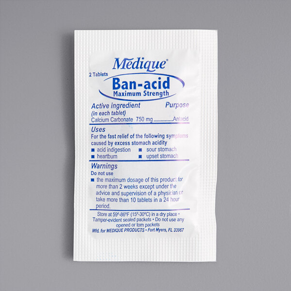 Medique 28536 Ban-Acid Calcium Rich Extra Strength Antacid Tablets ...