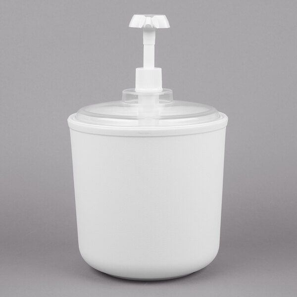 Carlisle Coldmaster Coldcrock 2 Qt. White Insulated Condiment Pump ...