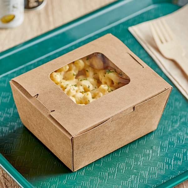 Choice 5 1/8" x 4 1/8" x 2 1/2" Kraft Folded Paper #1 Take-Out ...