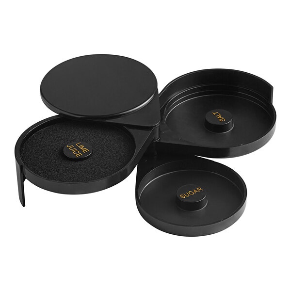 Carlisle GR0903 3-Tier Black Glass Rimmer