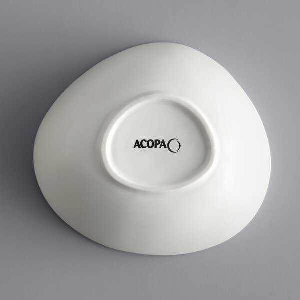 Sample - Acopa Nova 12 oz. Cream White Tall Coupe Stoneware Bowl