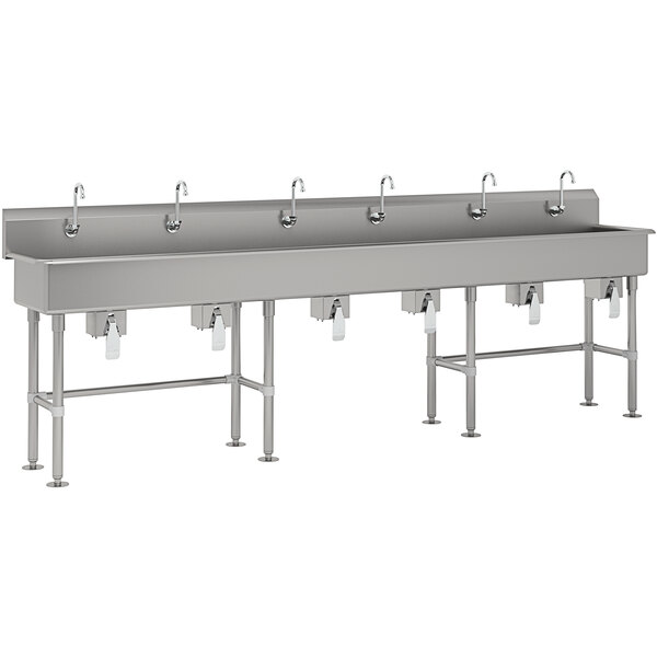 Advance Tabco FS-FM-120KV 14-Gauge Stainless Steel Multi-Station Hand ...